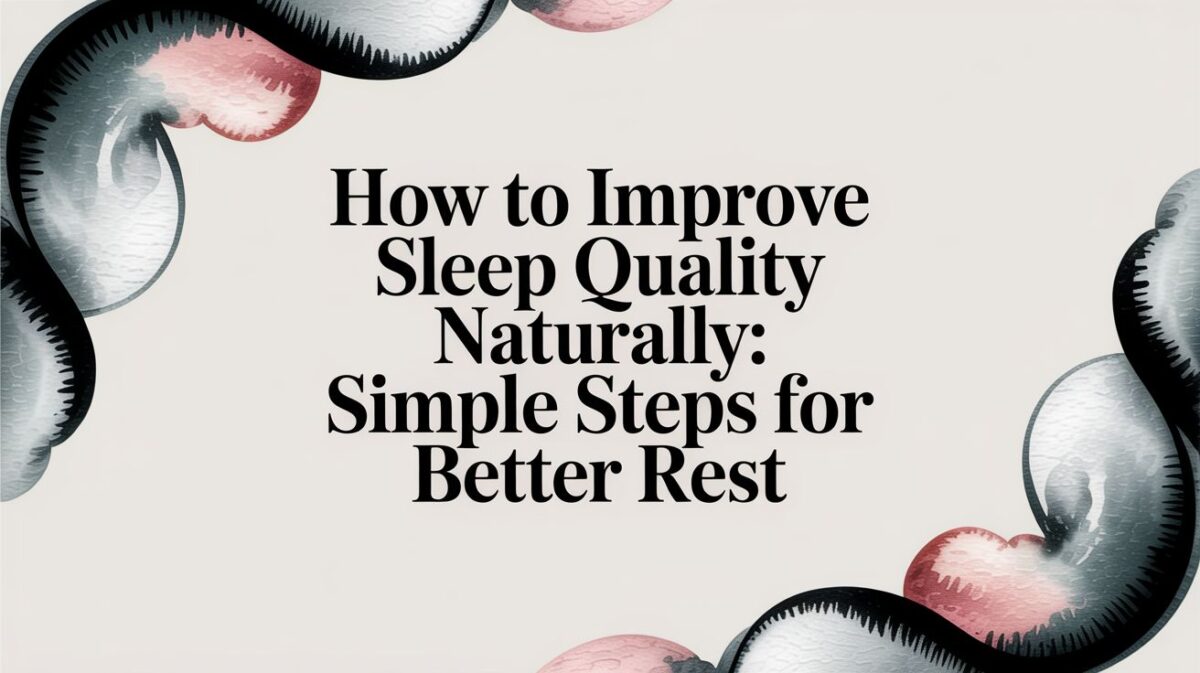 How to Improve Sleep Quality Naturally: Simple Steps for Better Rest